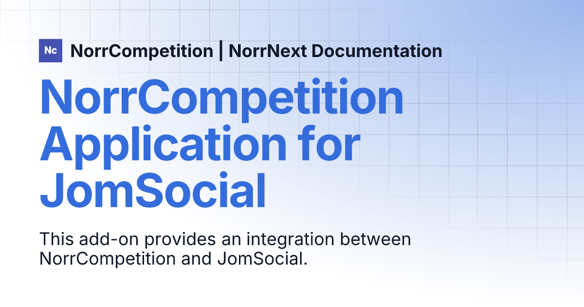 NorrCompetition Application for JomSocial | NorrCompetition | NorrNext ...