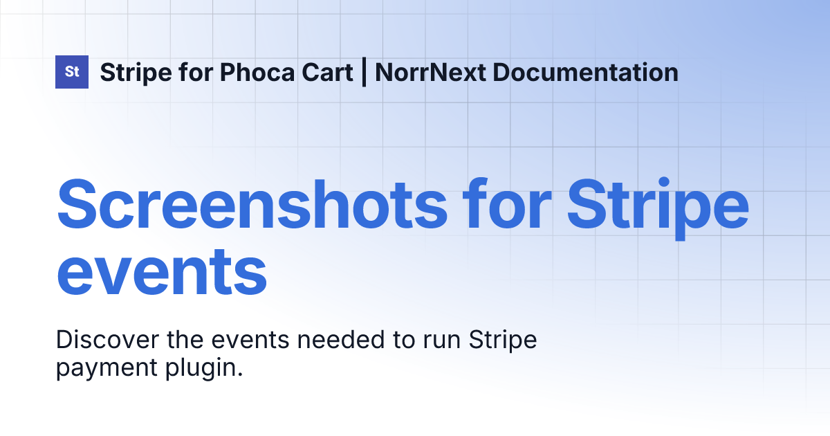 Screenshots for Stripe events | Stripe for Phoca Cart | NorrNext ...